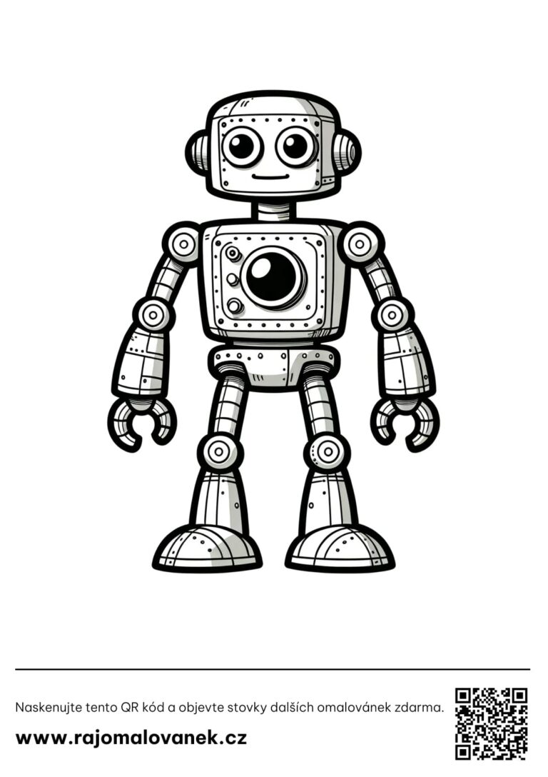 Omalovánky roboti: Vytiskněte si zdarma a vybarvujte!