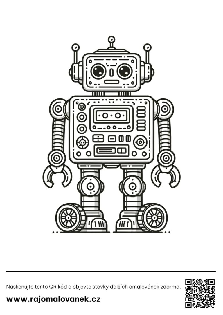 Omalovánky roboti: Vytiskněte si zdarma a vybarvujte!